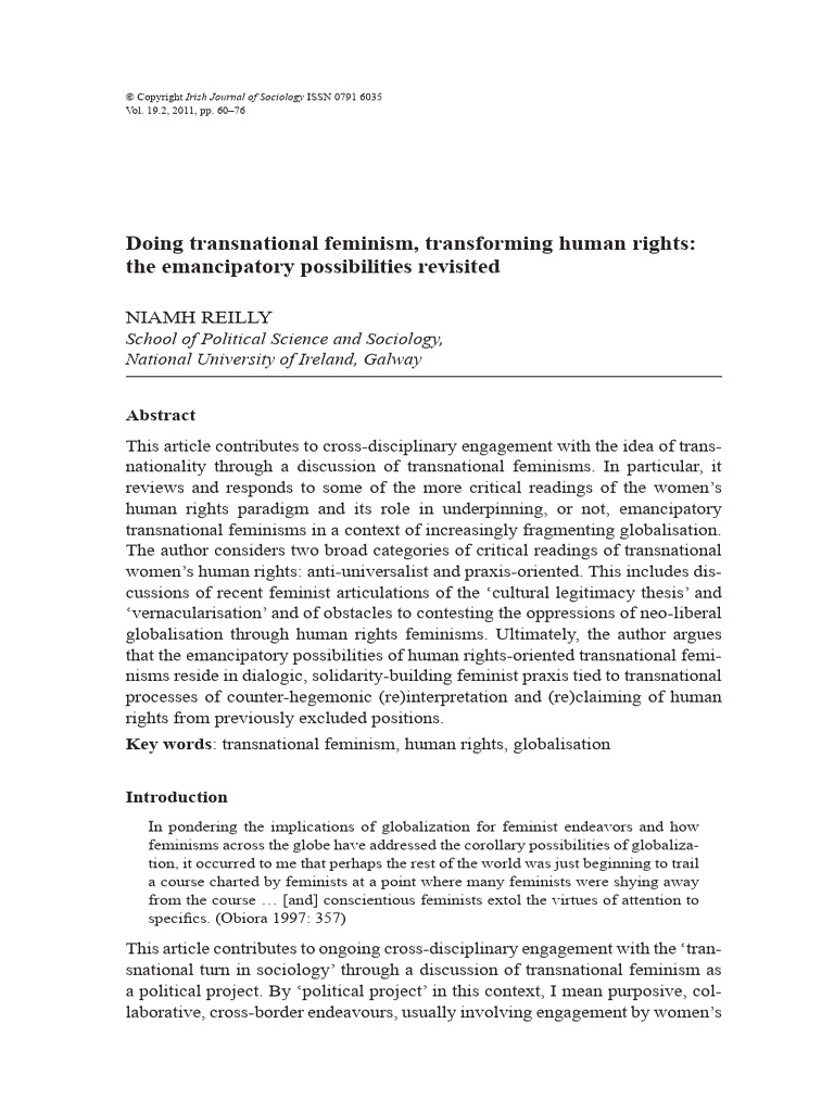 14) Reilly - Transnational Feminism Transforming HR | PDF | Feminism ...