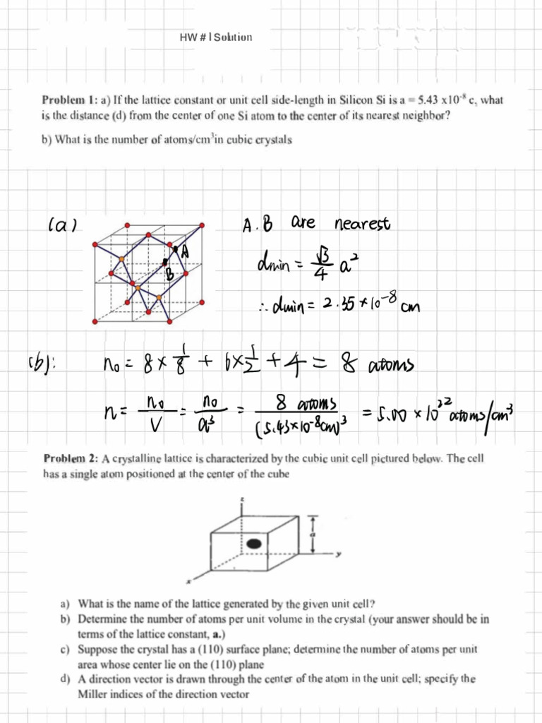Semiconductor Devices hw1 | PDF | Condensed Matter Physics | Materials Science