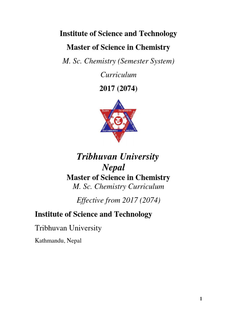 MSC Syllabus Current | PDF | Chemical Reactions | Atomic Orbital