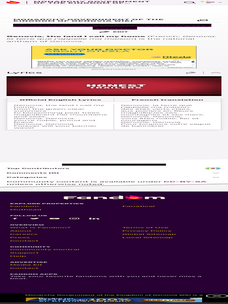 Genovia, the land I call my home Monarchy Government of the Kingdom of Genovia Wiki Fandom | PDF