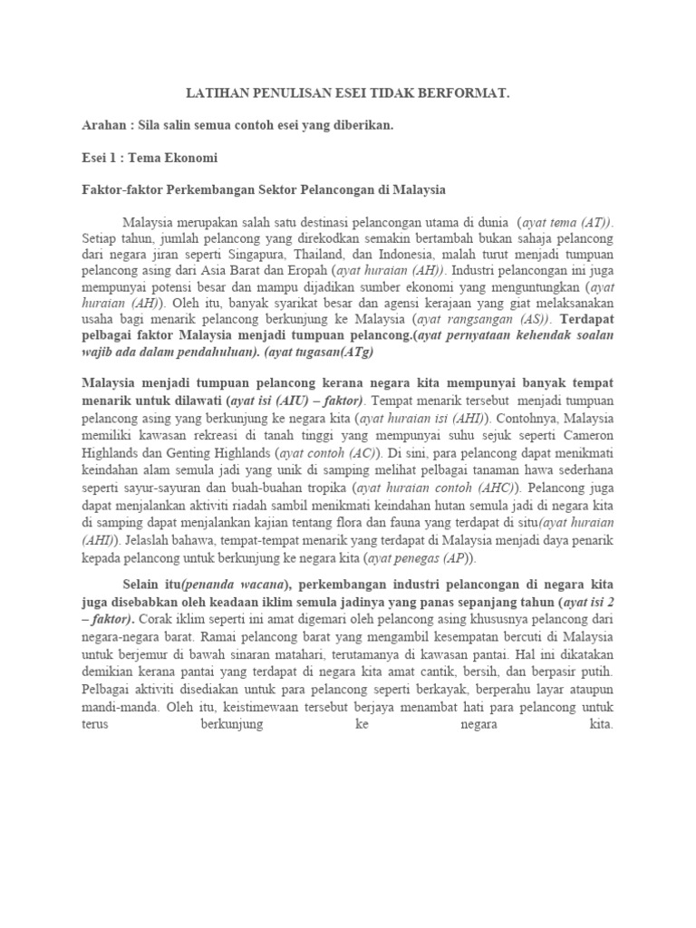 Contoh Esei Lengkap | PDF | Bisnis