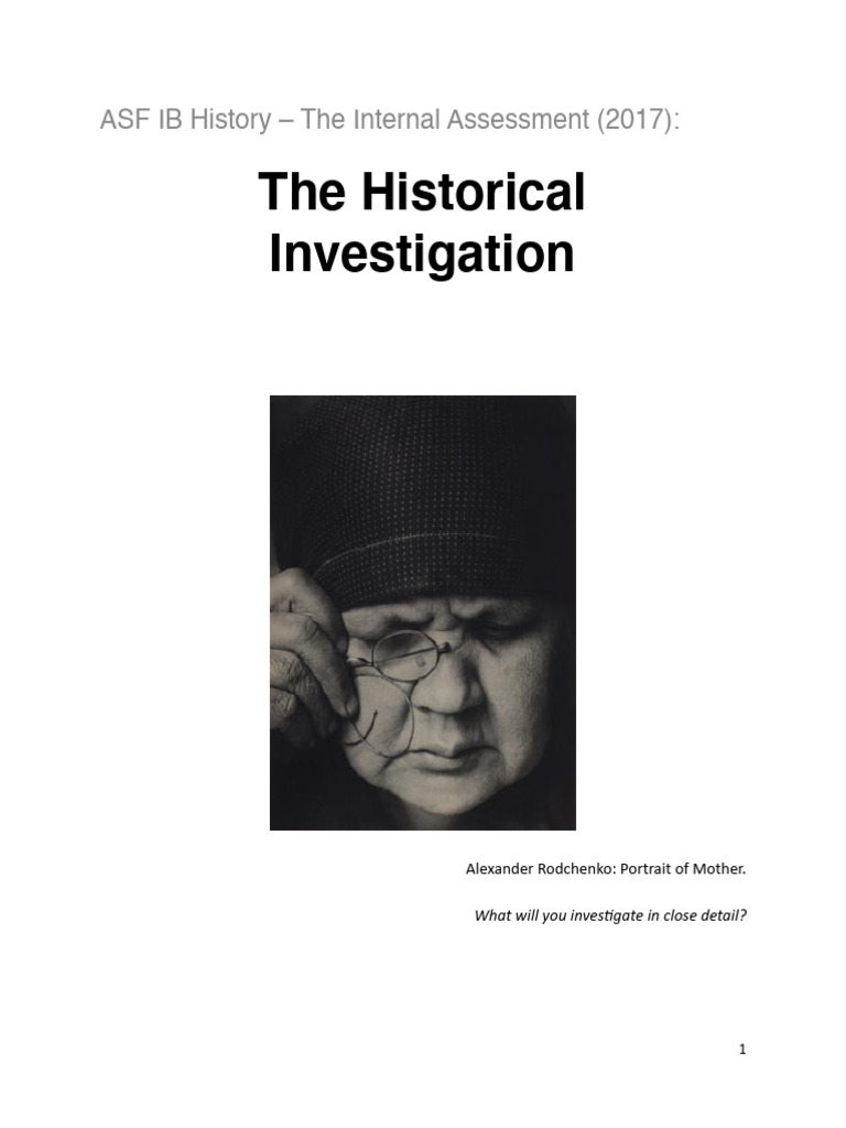 IB History Internal Assessment Guide | PDF | Critical Thinking | Historian