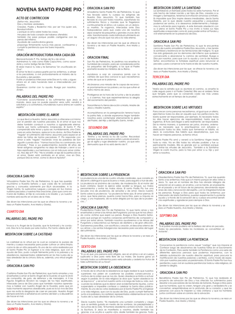 Novena Padre Pio | PDF | Purgatorio | orador del Señor