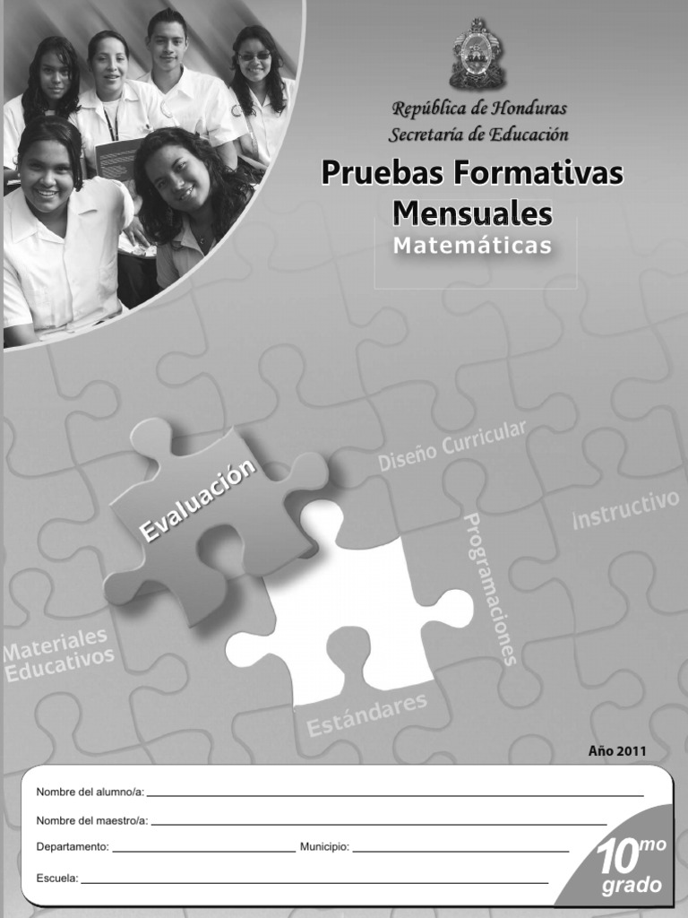 Prueba Formativa 10§ Matem ticas (2011) | Descargar gratis PDF | Honduras | Centroamérica
