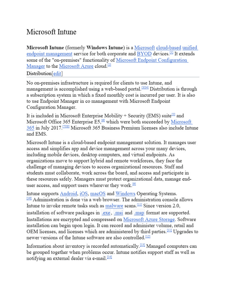 Microsoft Intune-1 | PDF | Computing | Software