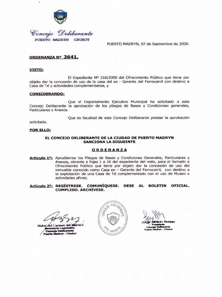 Ordenanza 3641 | PDF