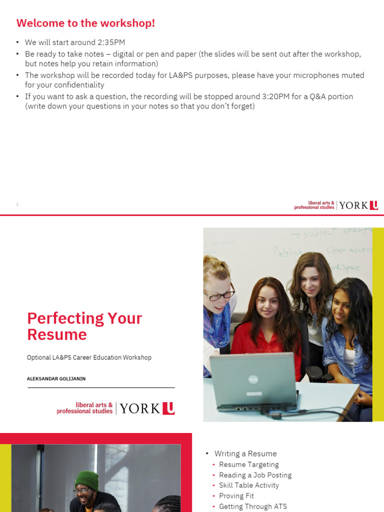 PDF Perfecting Your Resume | Download Free PDF | Résumé | Experience