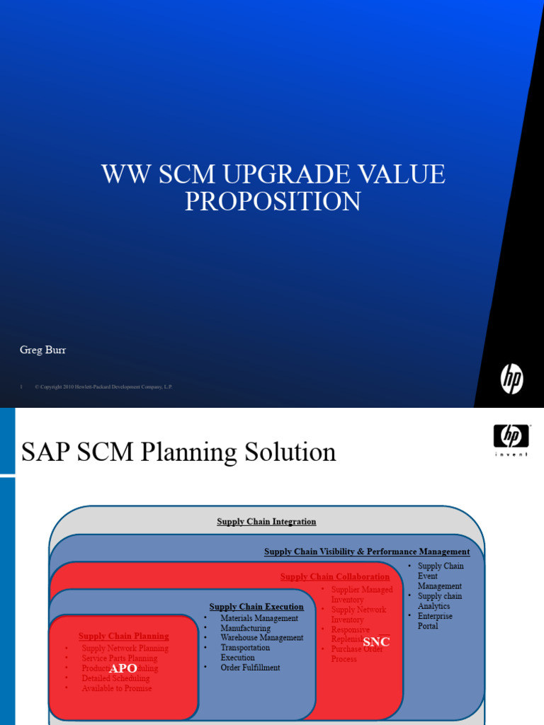 SCM Upgrade Value Proposition | PDF | Supply Chain Management | Supply ...