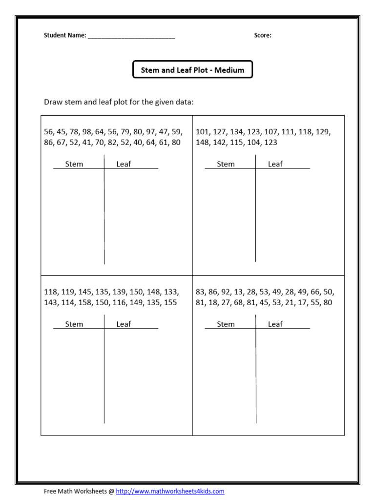 Stem and Leaf - Constructing | PDF | Teaching Methods & Materials