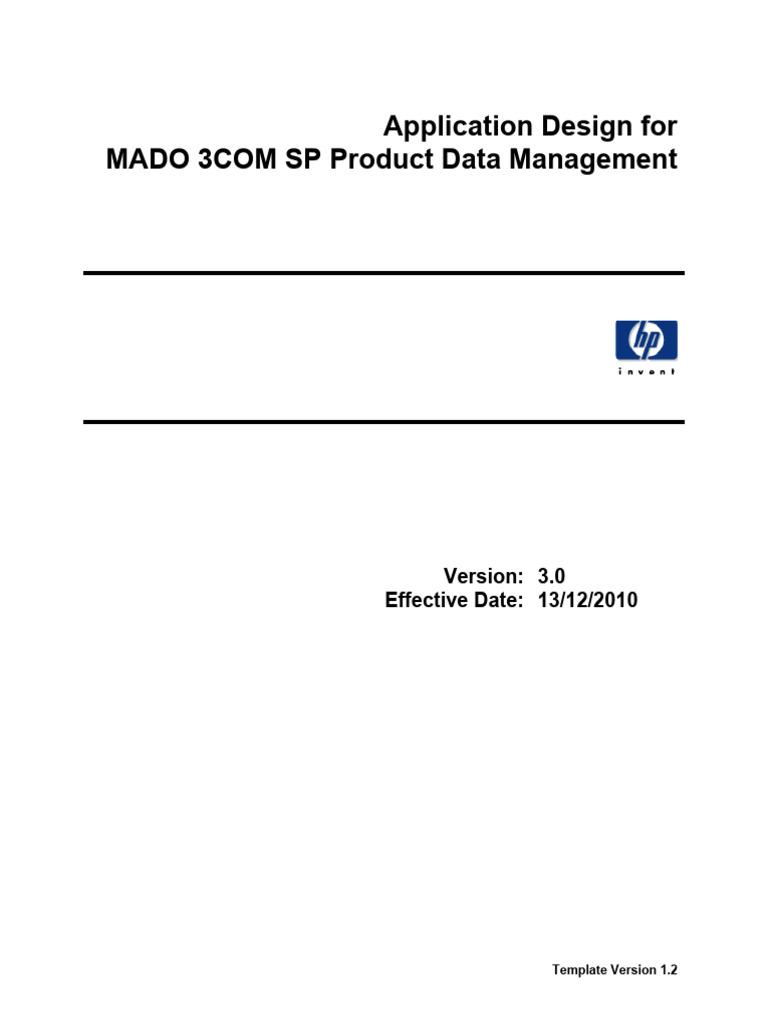Application - Design - Document MADO 3COM SP - Product Data | PDF | Data Model | Information ...