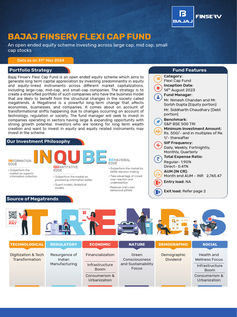 Bajaj Finserv Flexi Cap Fund - One Pager - June 2024 | PDF | Investing ...