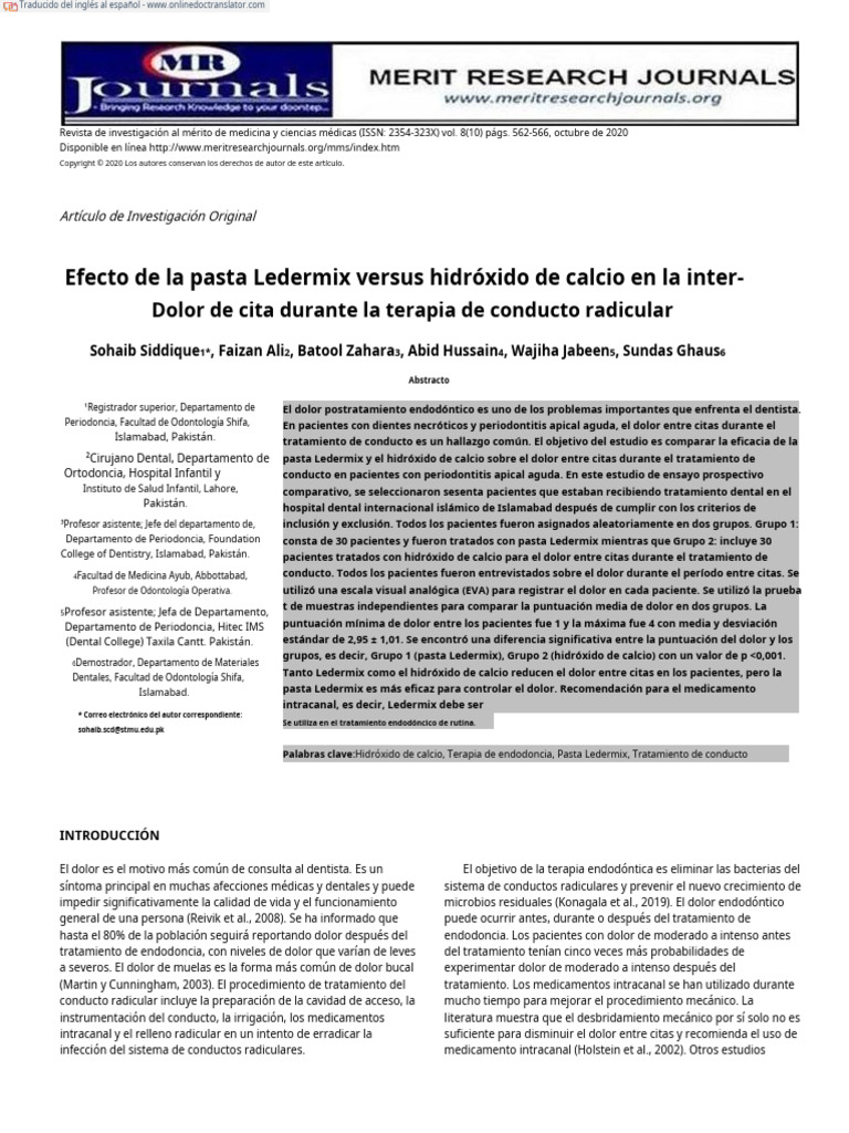 Ledermix 2.en - Es | PDF | Odontología | Medicina CLINICA