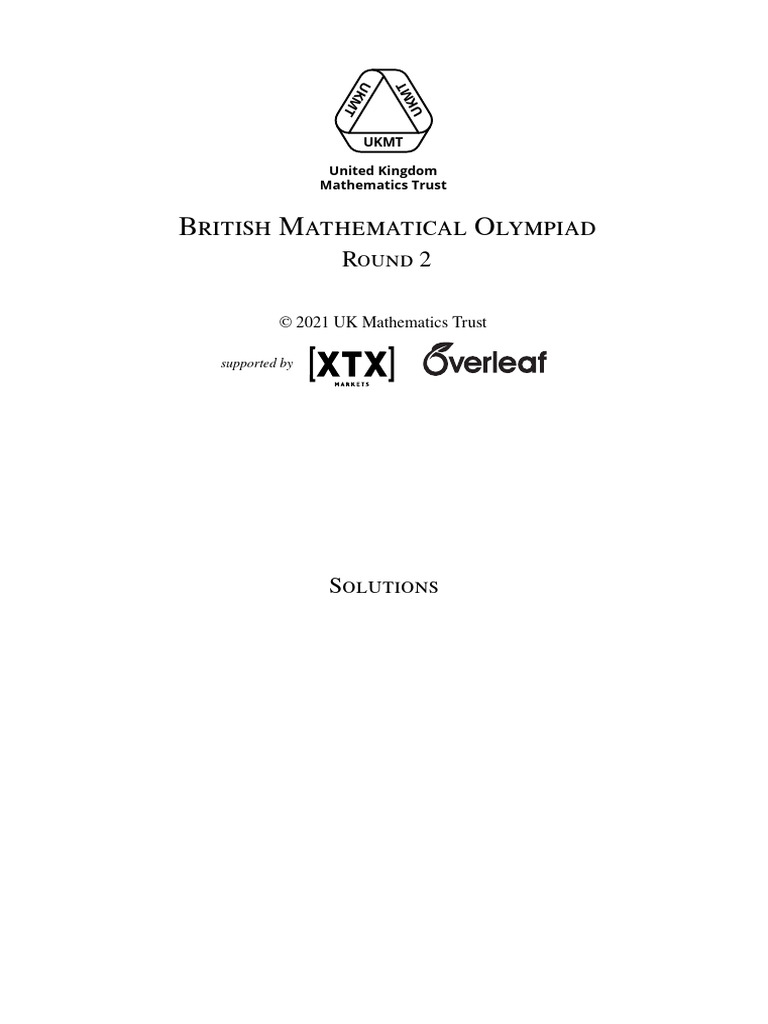 Bmo2-2021/22-Problems and Solutions | PDF | Sequence | Mathematics
