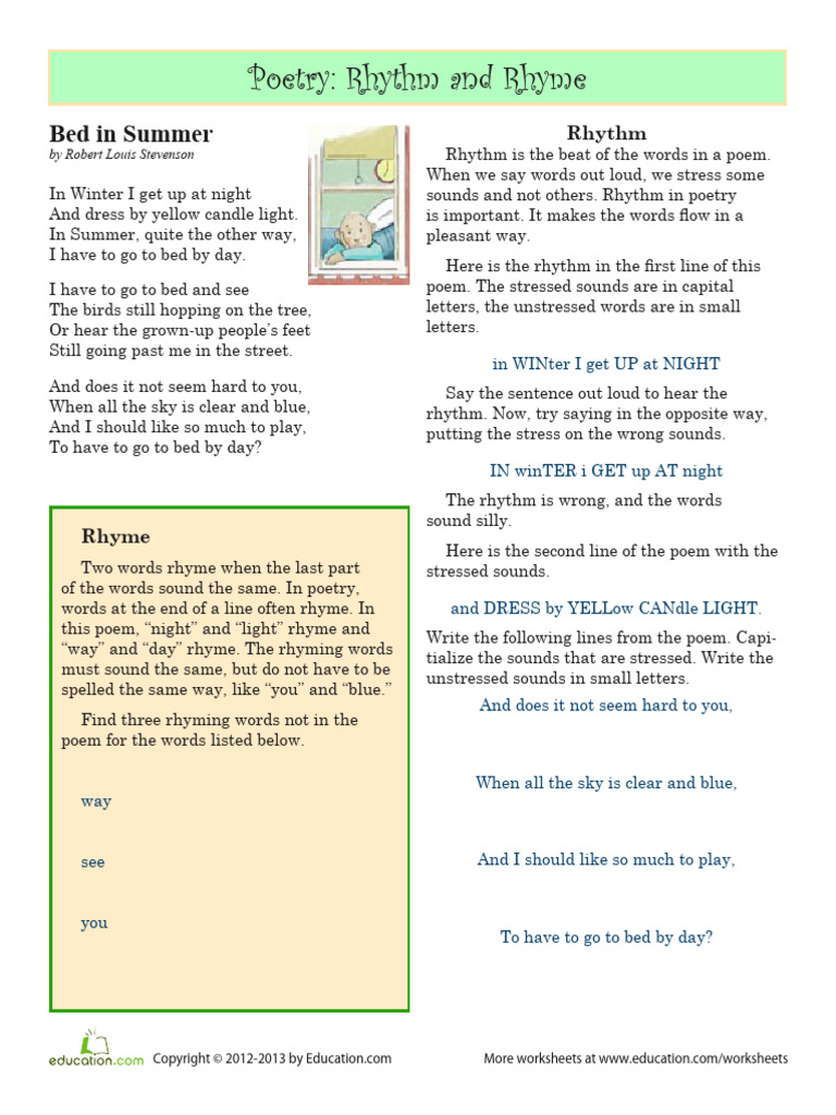 Rhythm and Rhyme in Poetry | PDF | Poetry | Rhyme