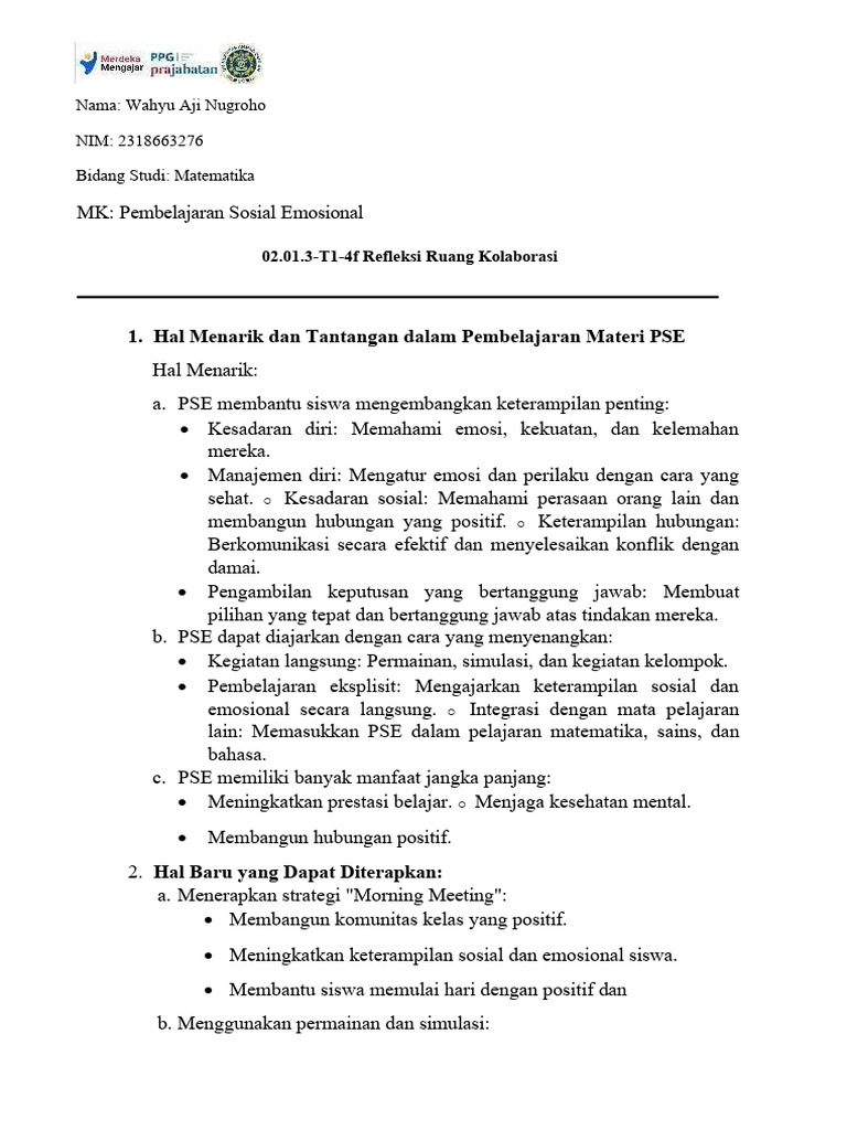 02.01.3-T1-4f Refleksi Ruang Kolaborasi | PDF