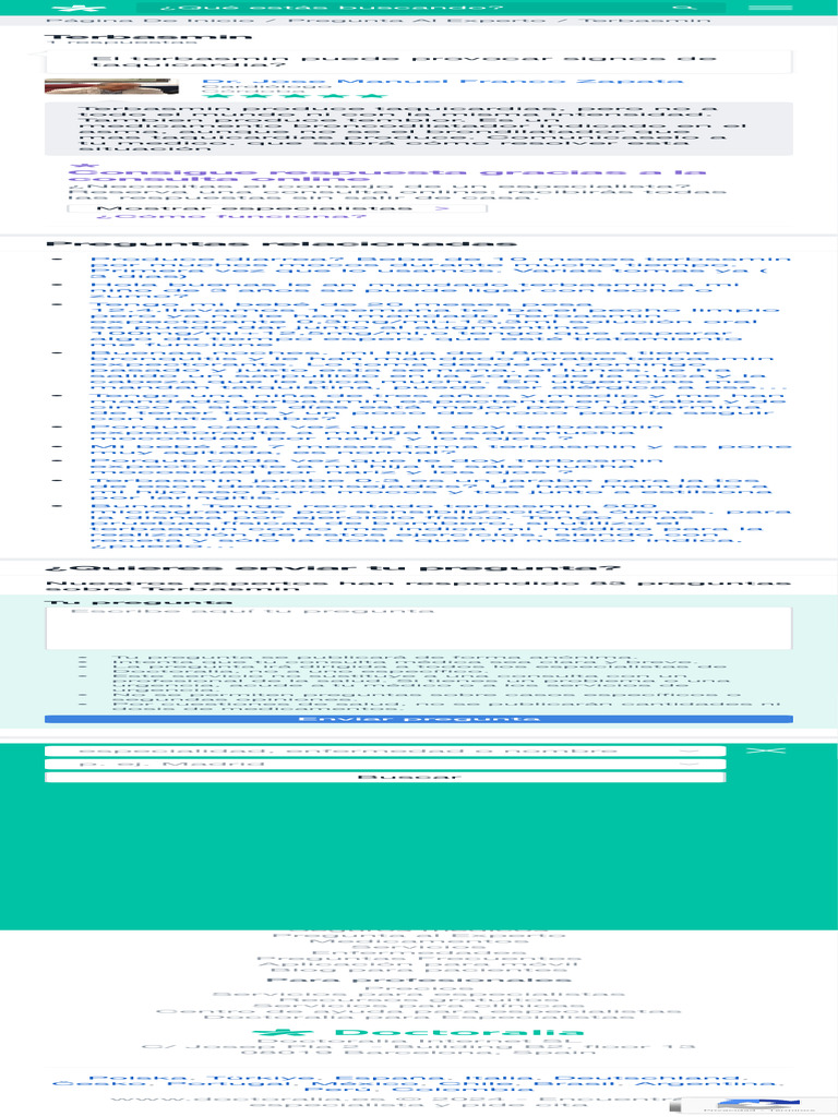 Terbasmin | Descargar gratis PDF | Medicina | Especialidades Medicas