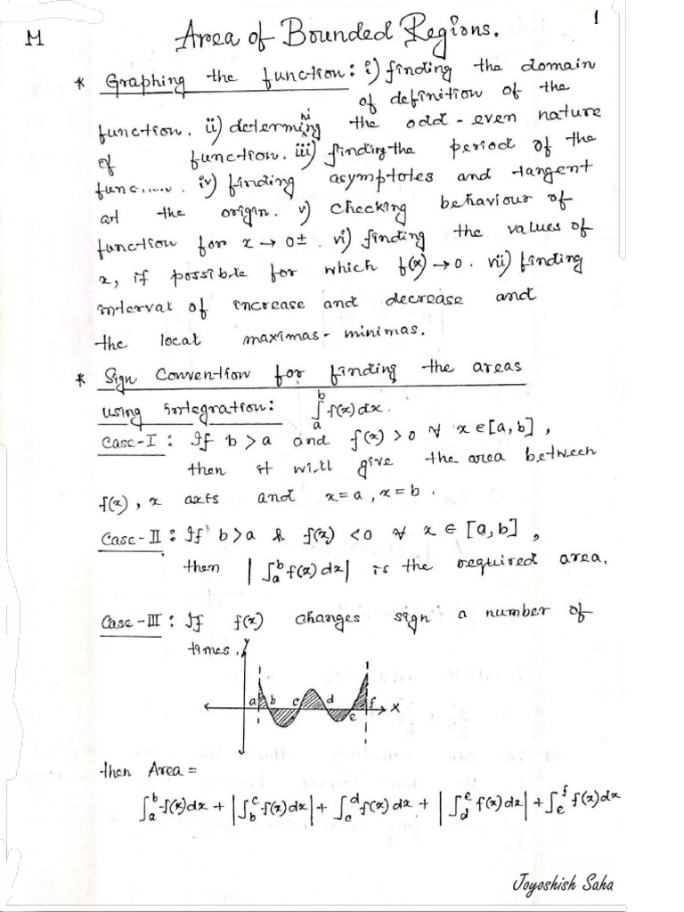 Area of Bounded Region | PDF