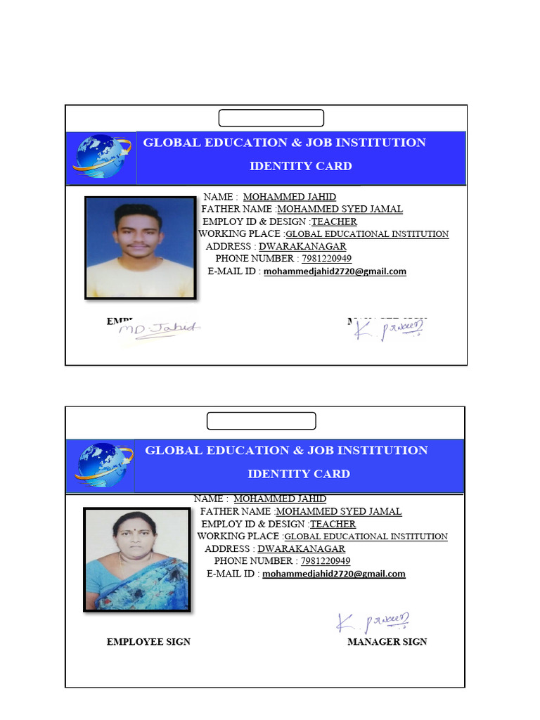 IDENTITY Jahid | PDF