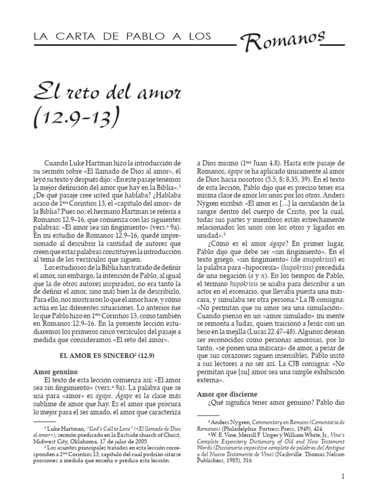 6 El Reto Del Amor | Descargar gratis PDF | Amor | Pablo el apóstol