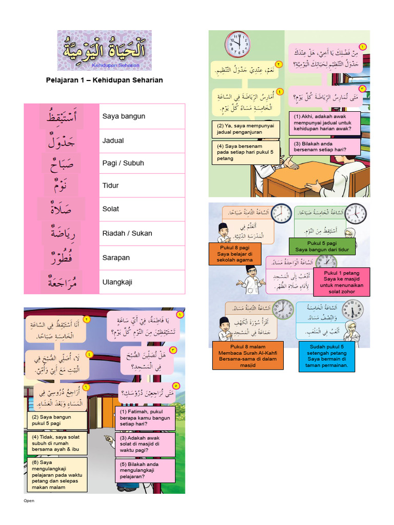 Bahasa Arab Darjah 3 SAKNJ Bab 1 | PDF