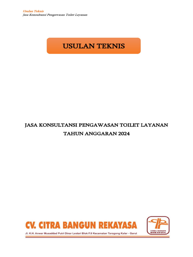 Ustek Pengawasan Toilet Layanan | PDF | Teknologi & Rekayasa