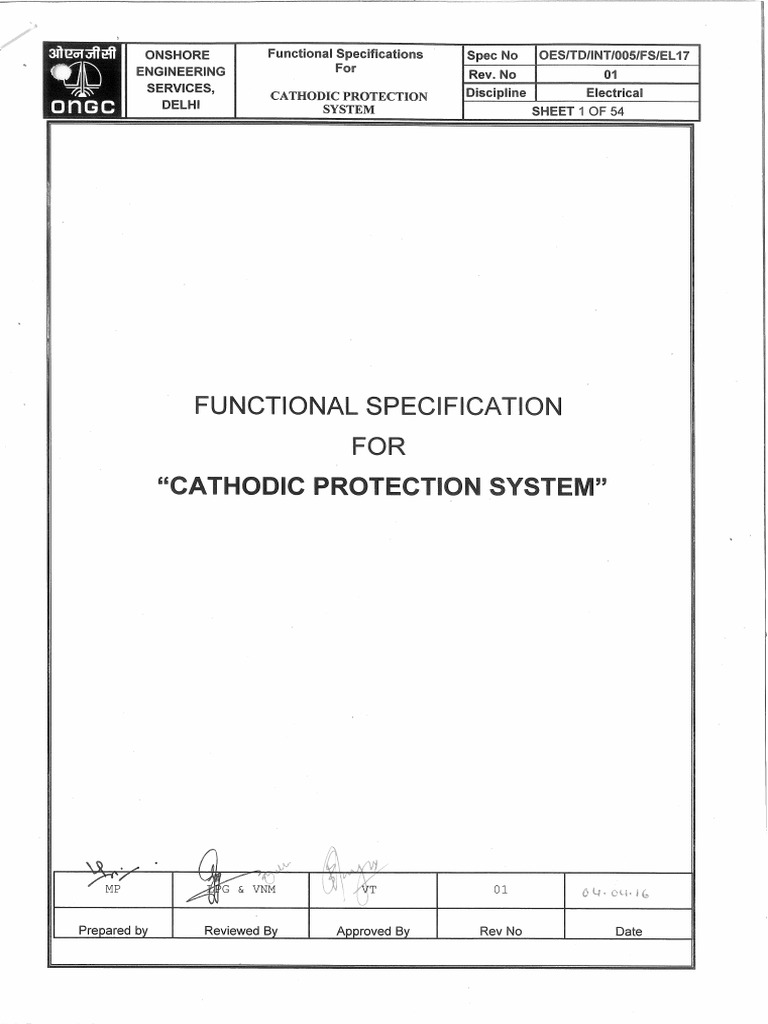 044A6 - Functional Specs - Elec - P1 | PDF | Anode | Specification (Technical Standard)