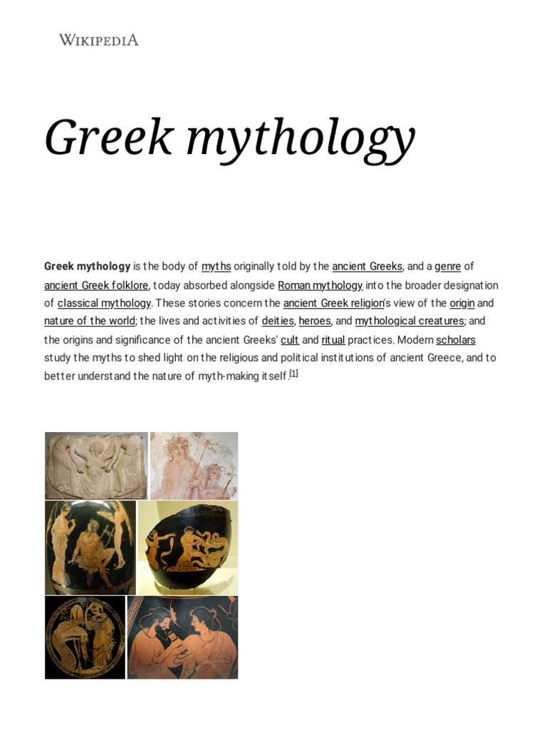 Greek Mythology - Wikipedia | PDF | Greek Mythology | Trojan War