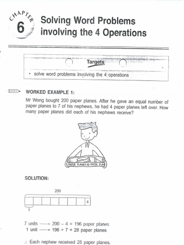 Chapter 6 Solving World Probles Involving The 4 Operations | PDF