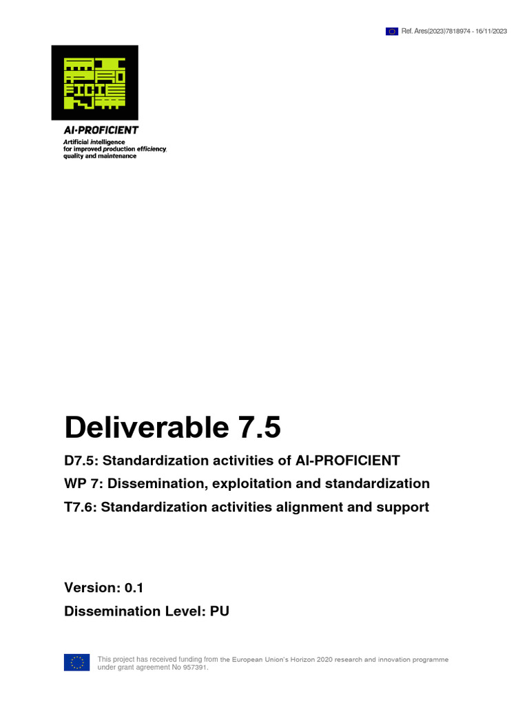 AI-PROFICIENT Standardization Report | PDF | Artificial Intelligence | Intelligence (AI) & Semantics
