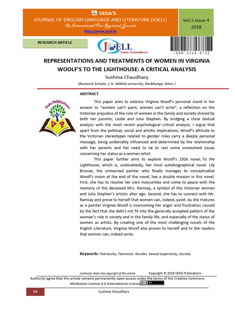 94 98 Virginia Woolf's To The Lighthouse A Critical Analysis | PDF | To ...