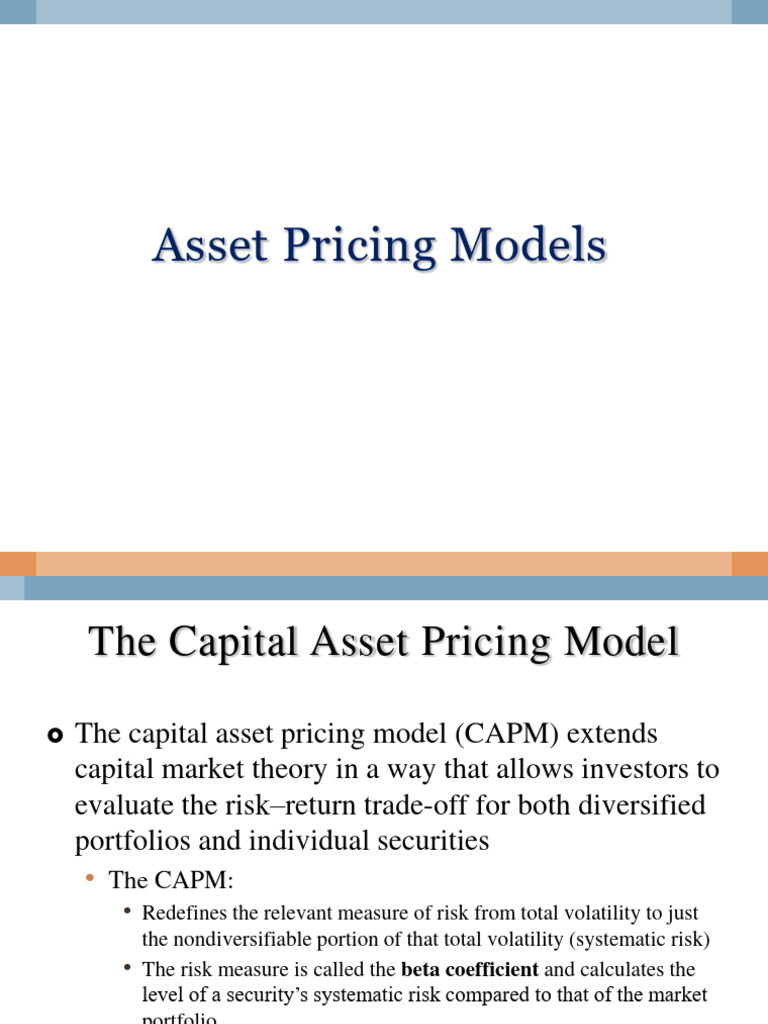 5 - Asset Pricing Models | PDF | Capital Asset Pricing Model | Beta ...