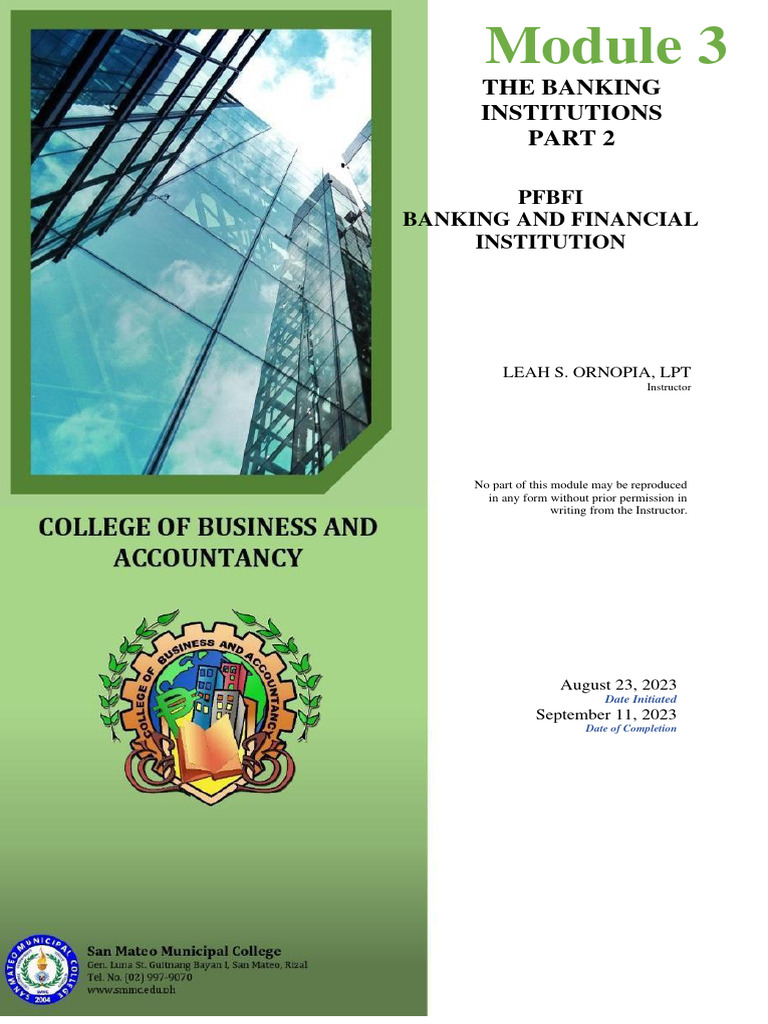 Module 3 -Banking Institution-part 2 | Download Free PDF | Money Laundering | Regulatory Compliance