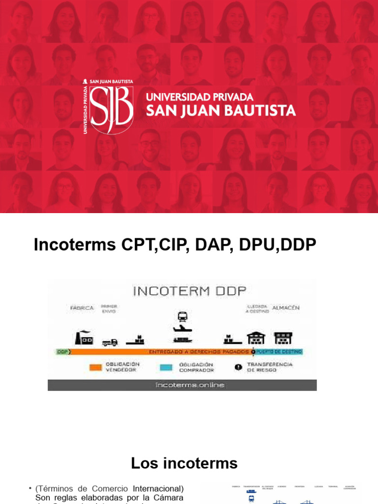 Incoterms CPT, Cip, Dap, Dpu, DDP | PDF | Gestión de la cadena de ...