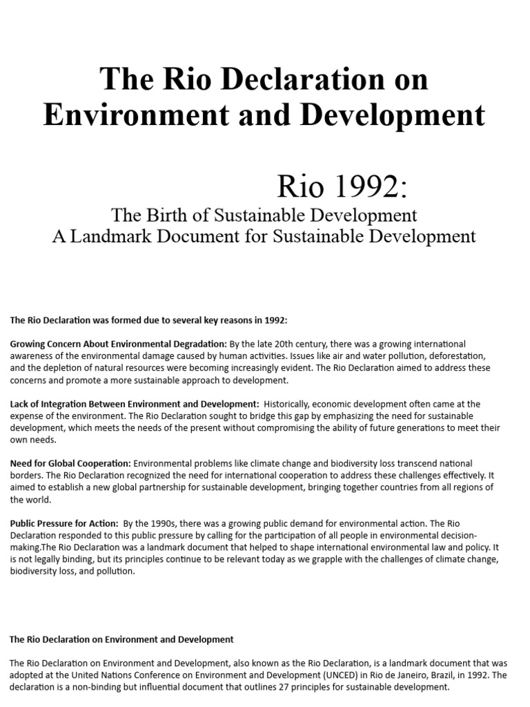 Presentation ROI DECLARATION | PDF | Sustainability | Sustainable ...