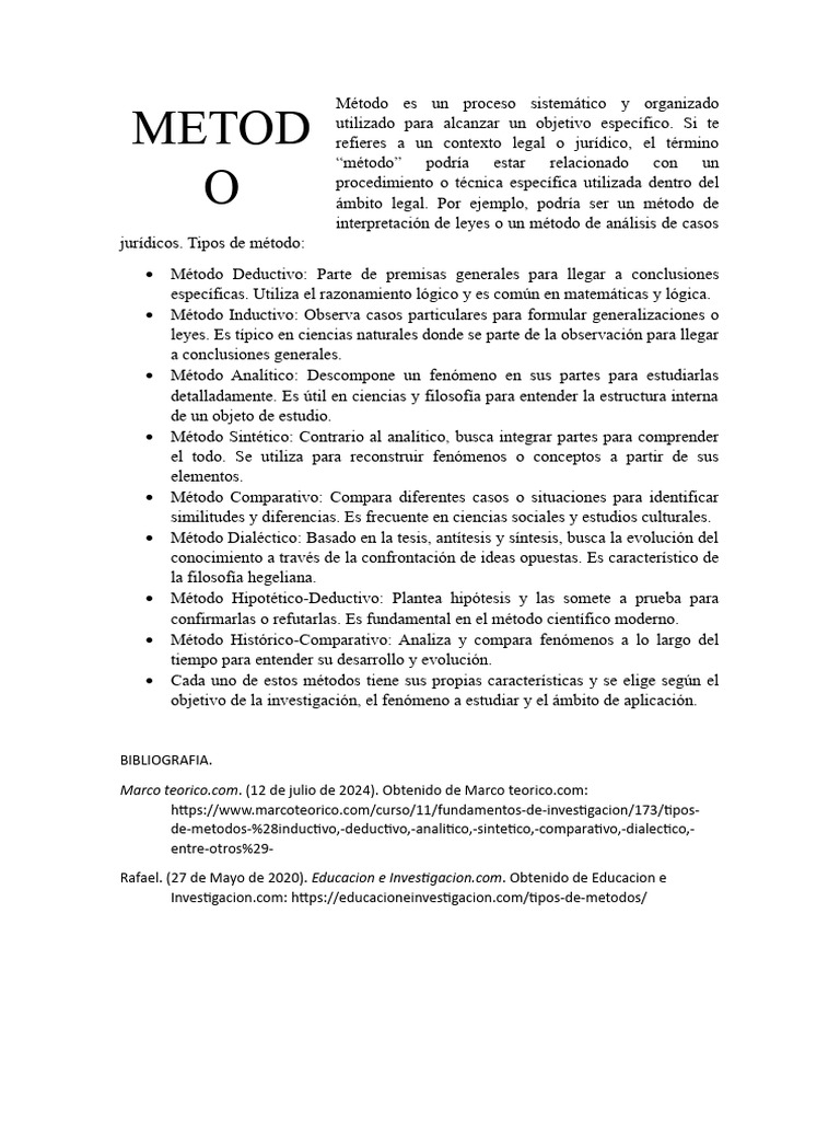 El Metodo | PDF | Método científico | Análisis