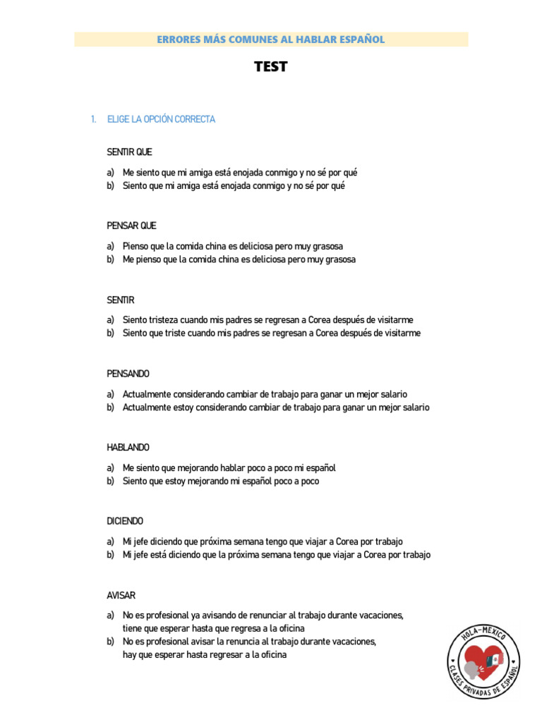 Errores Comunes al Hablar Español | PDF