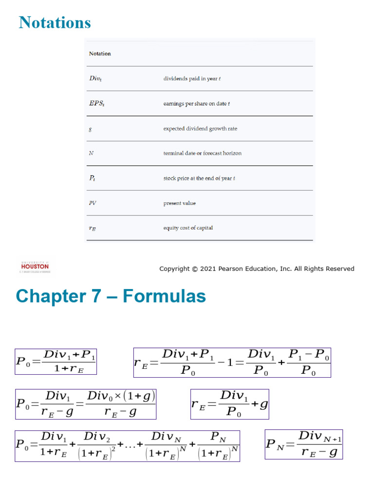 Chapter 7 Math | PDF | Cost Of Capital | Dividend