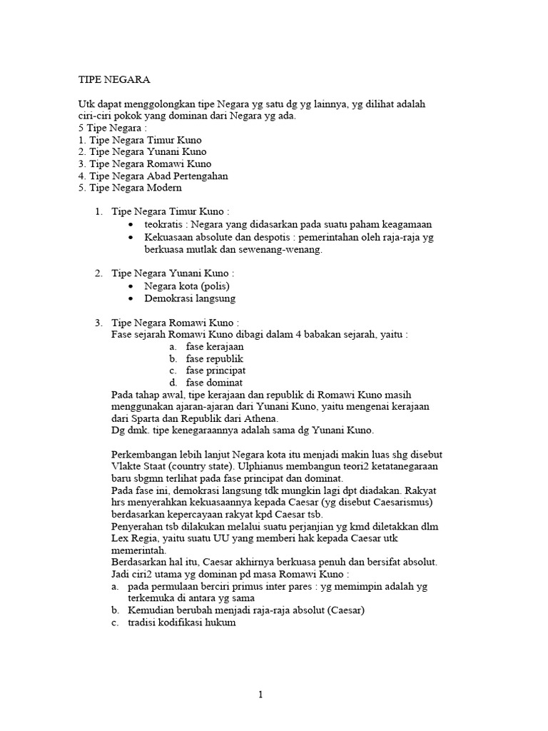 Tipe Negara | PDF