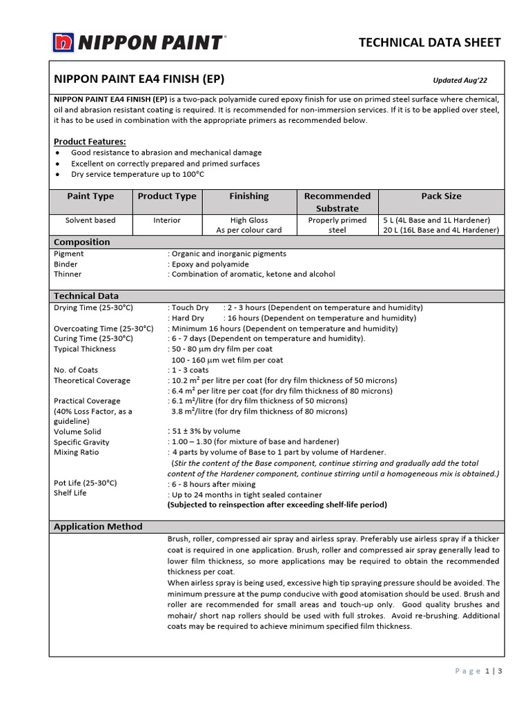 EA4 Finish | PDF | Paint | Materials
