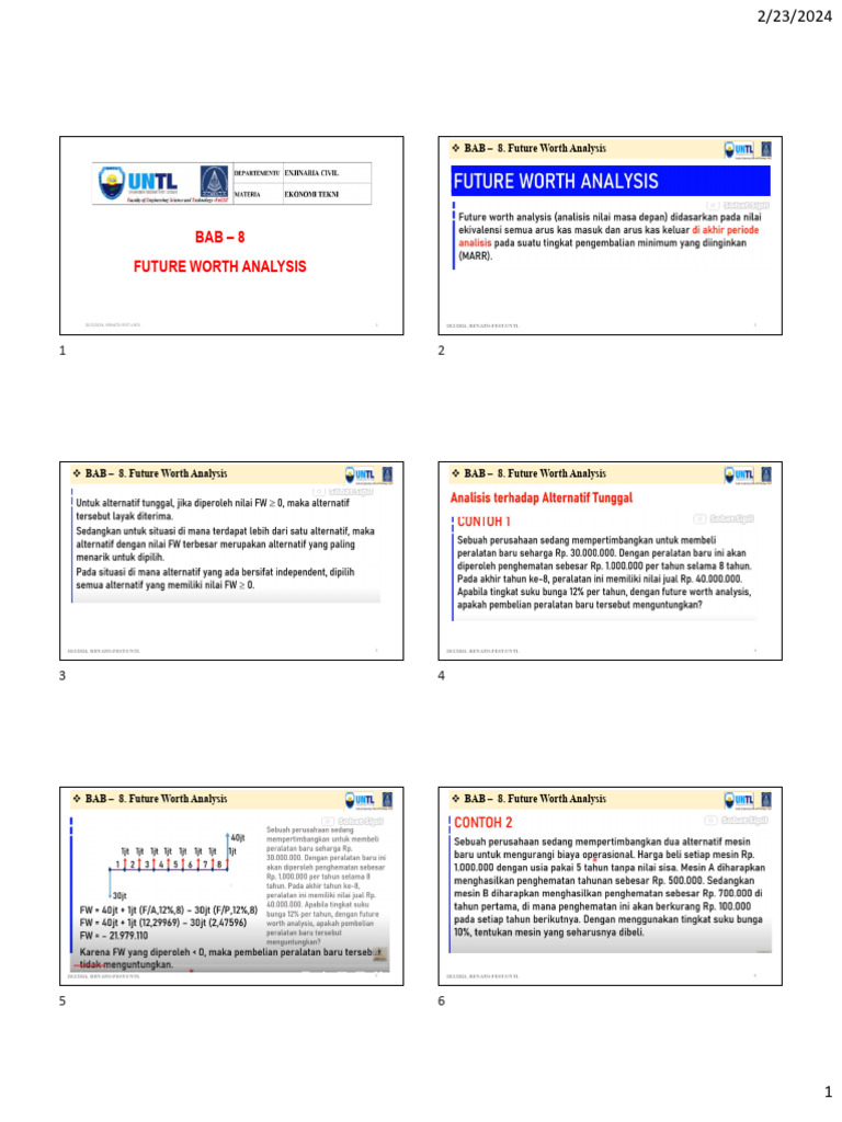 Chapter 8 Future Worth Analysis | PDF | Science & Mathematics