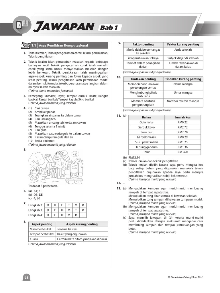 Jawapan ASK F1 | PDF