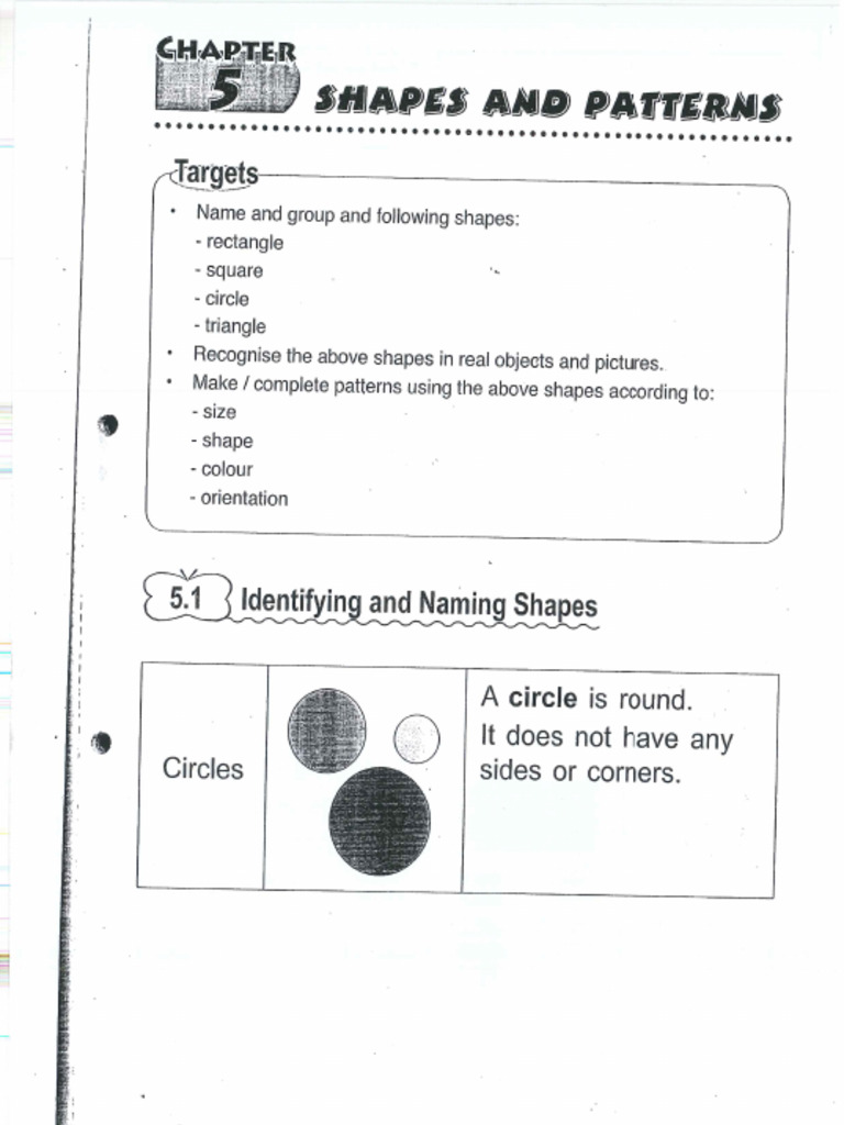 Chapter 5 Shapes and Patterns | PDF