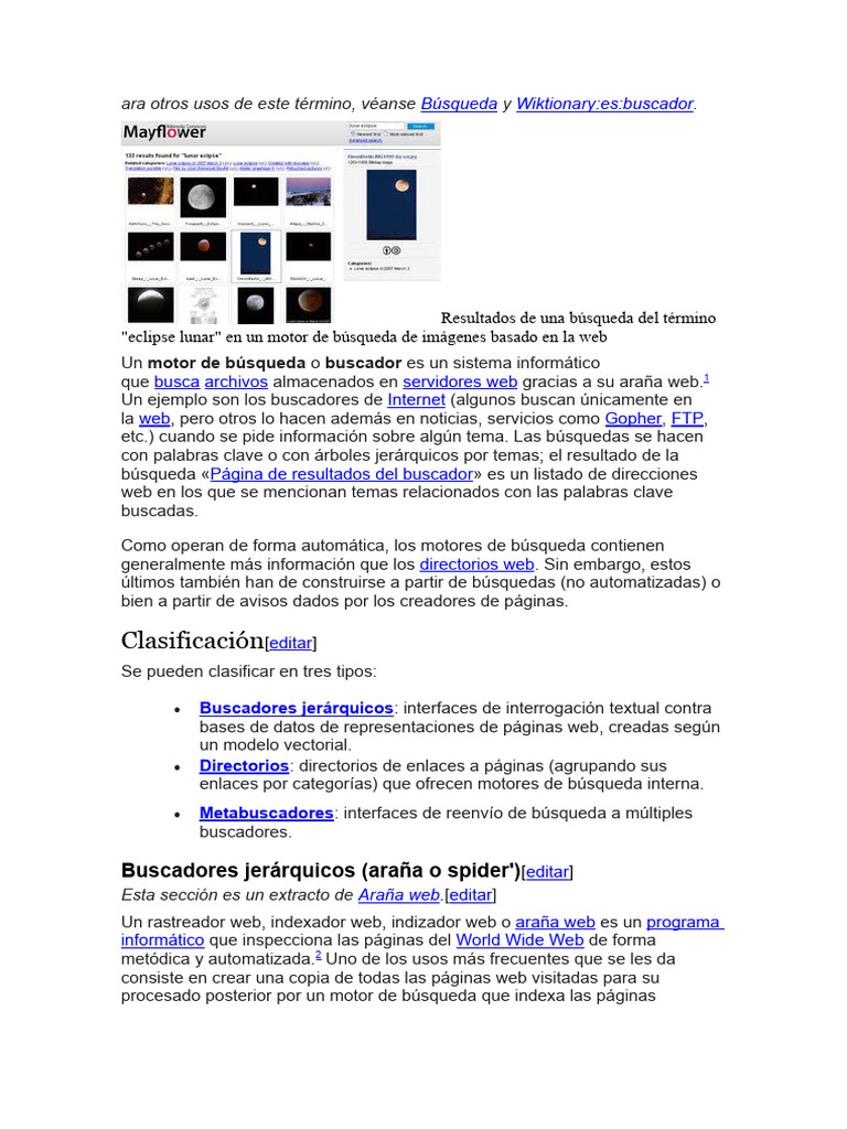 motor de busqueda | PDF | Red mundial | Internet y web