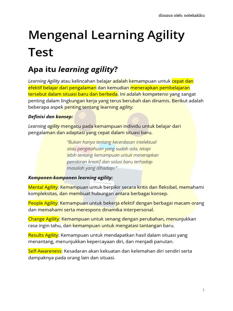 Mengenal Learning Agility Test | PDF