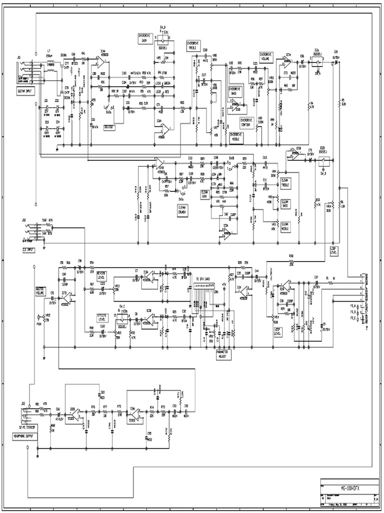 Marshall MG100HDFX Schematic | PDF