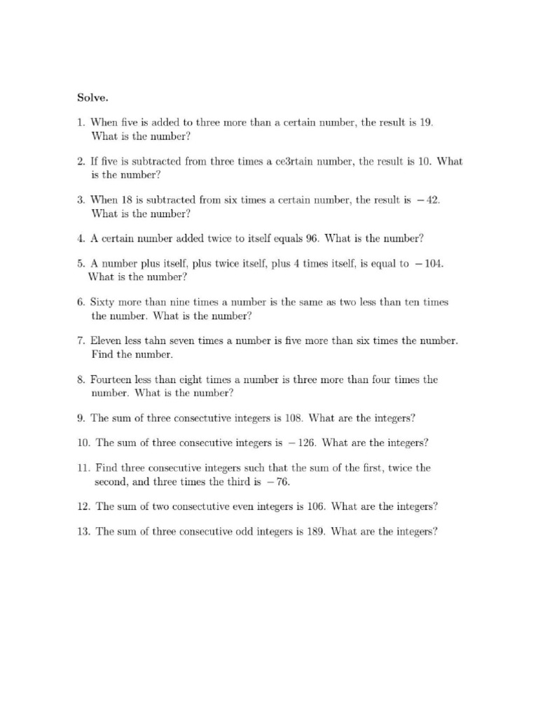 1.8 Number Problems | PDF