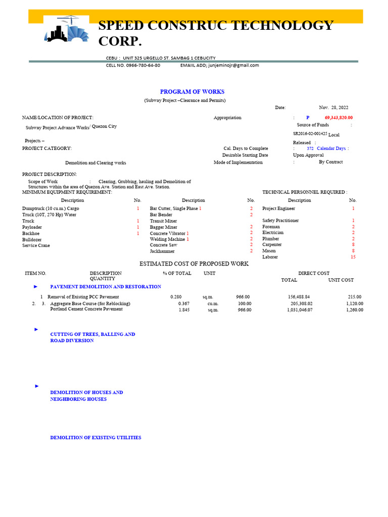 Demolition Cost Proposal | Download Free PDF | Concrete | Demolition