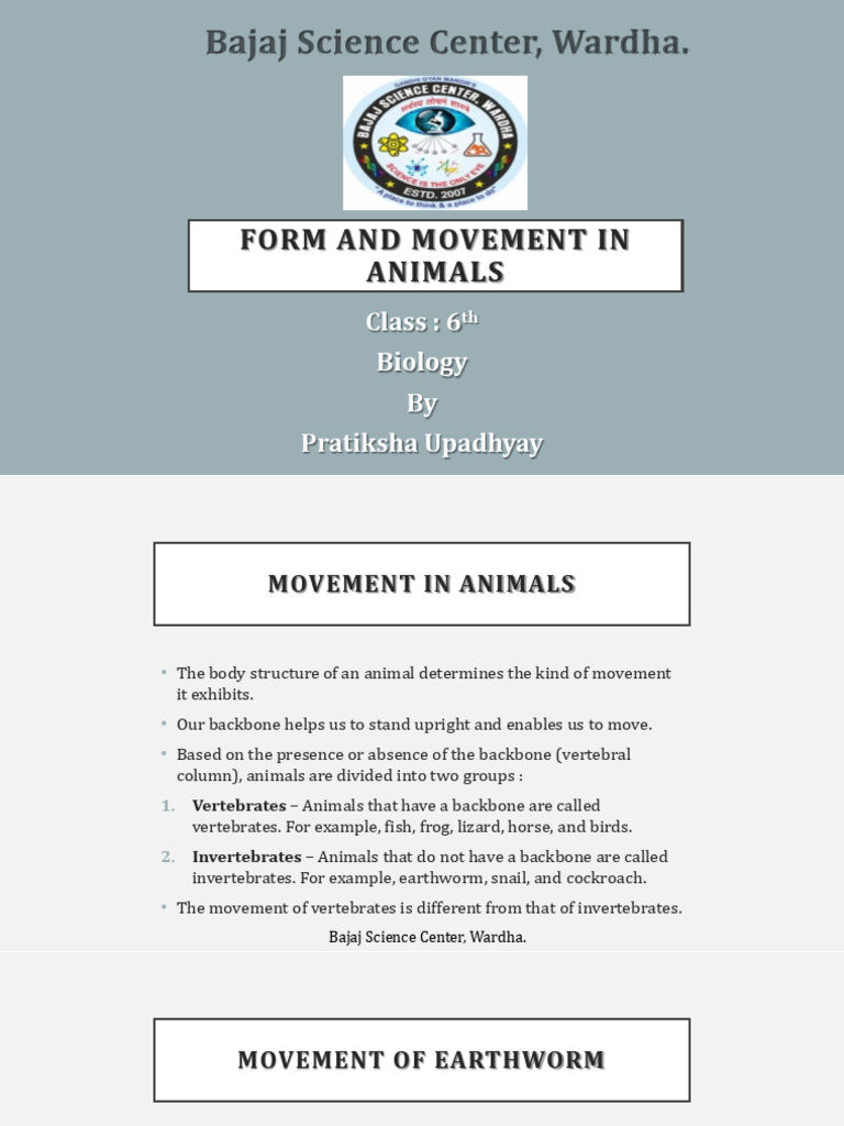 Form and Movement in Animals | Download Free PDF | Zoology