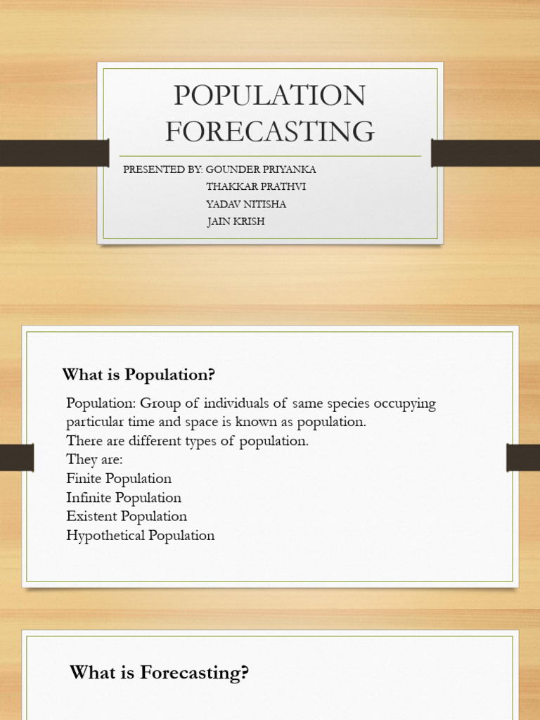 Population Forecasting | Download Free PDF | Cost Of Living | Forecasting