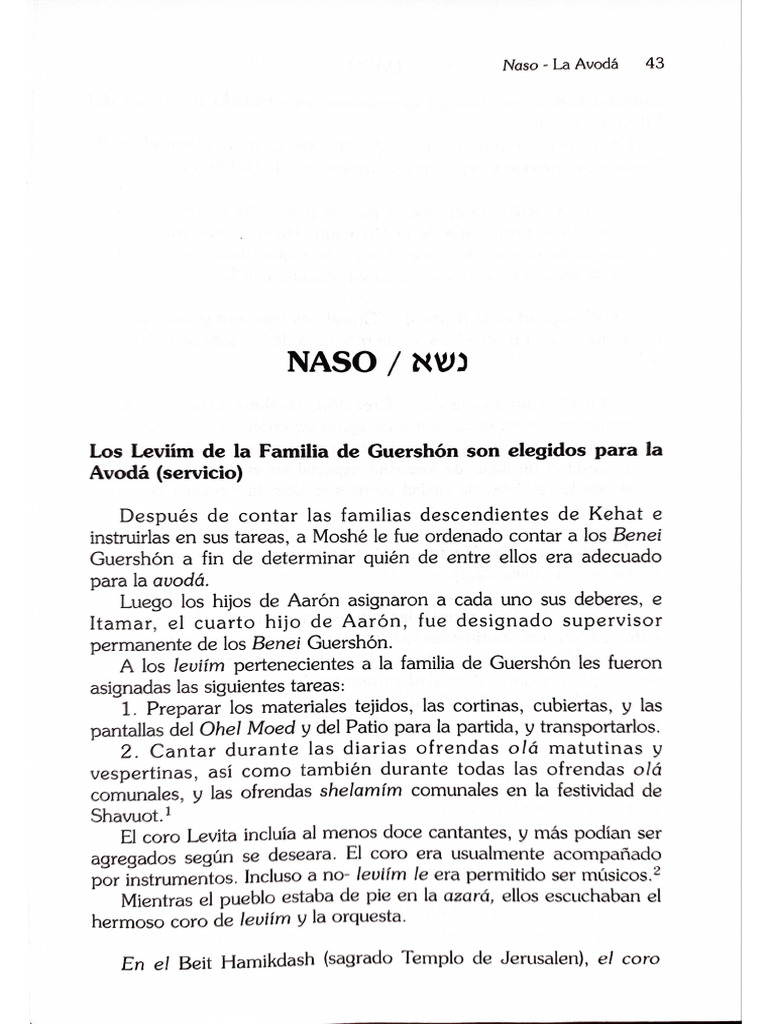 Nasó - Midrashim MV | PDF